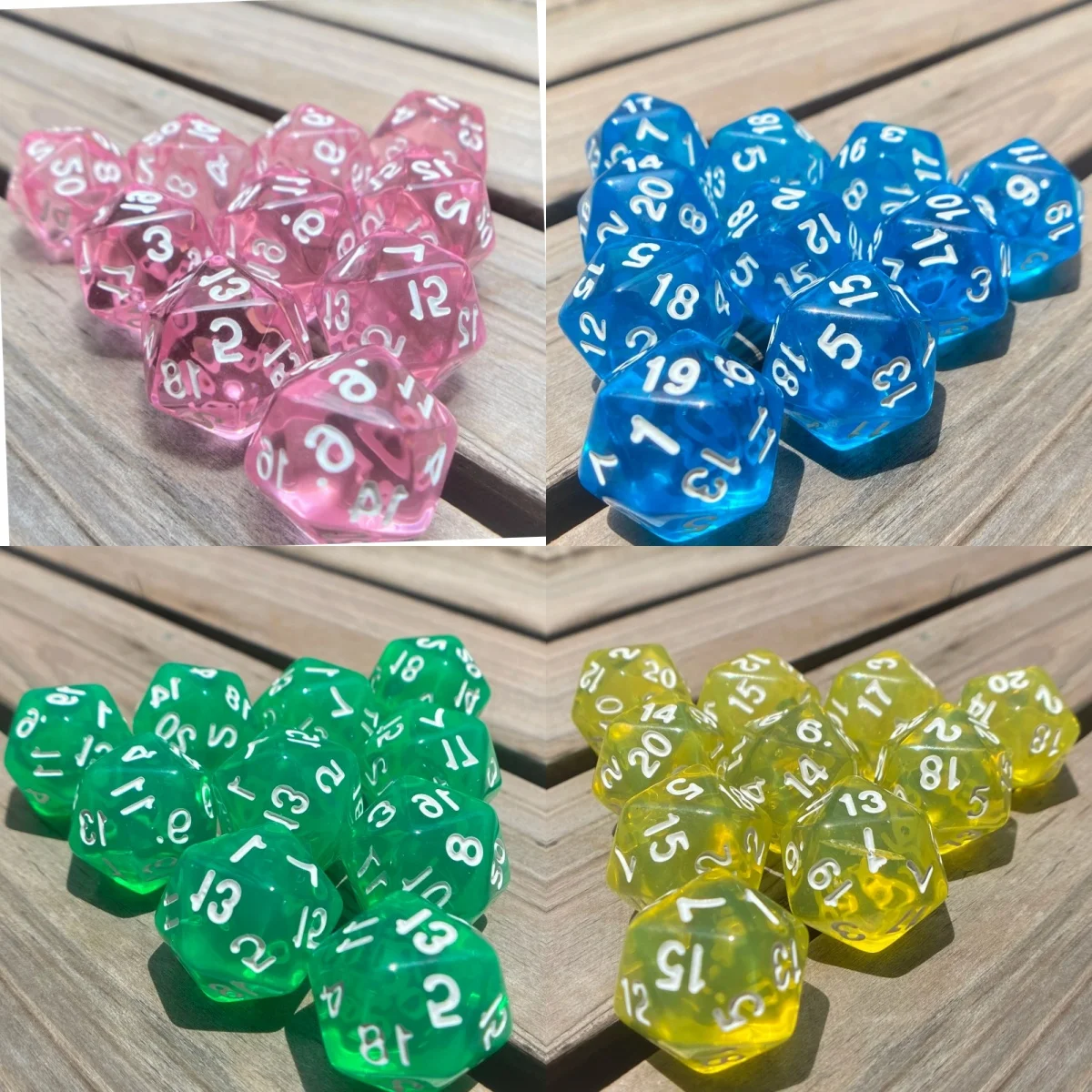 10 Uds. Dados de 20 caras dados DND juegos de dados acrílicos D20 dados ...
