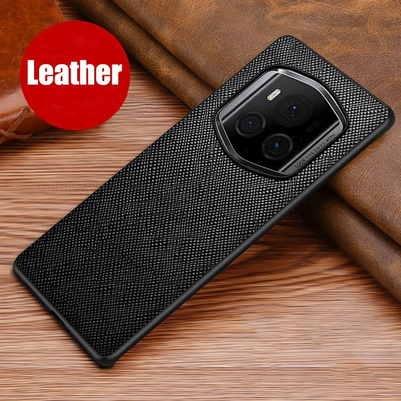 For Honor Magic 6 RSR Cross Leather Shockproof Phone Case For Magic 6 5 ...
