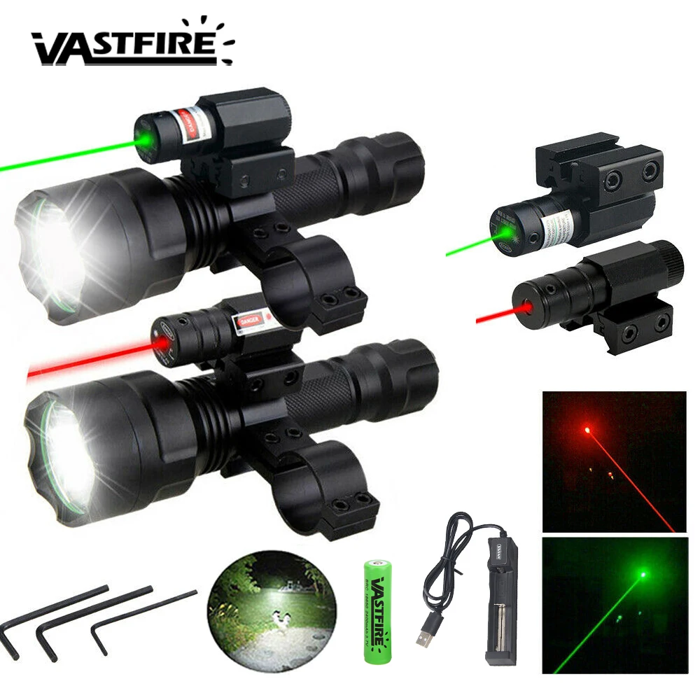 C8-Professional-Tactical-Green-Red-Flashlight-1-Mode-Torch-Power-by ...