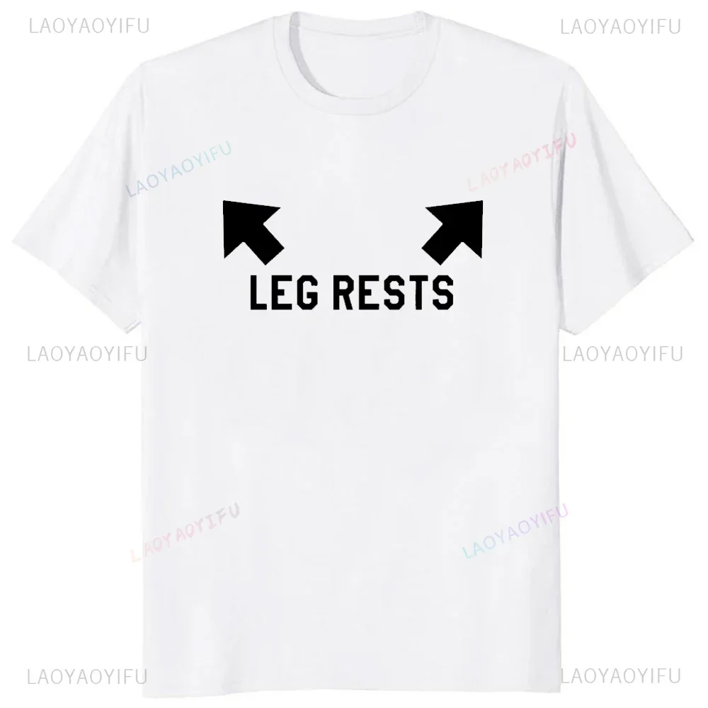 Humor Printed Leg Rests Dad Joke Adult T-Shirt Hip Hop Casual Fashion ...