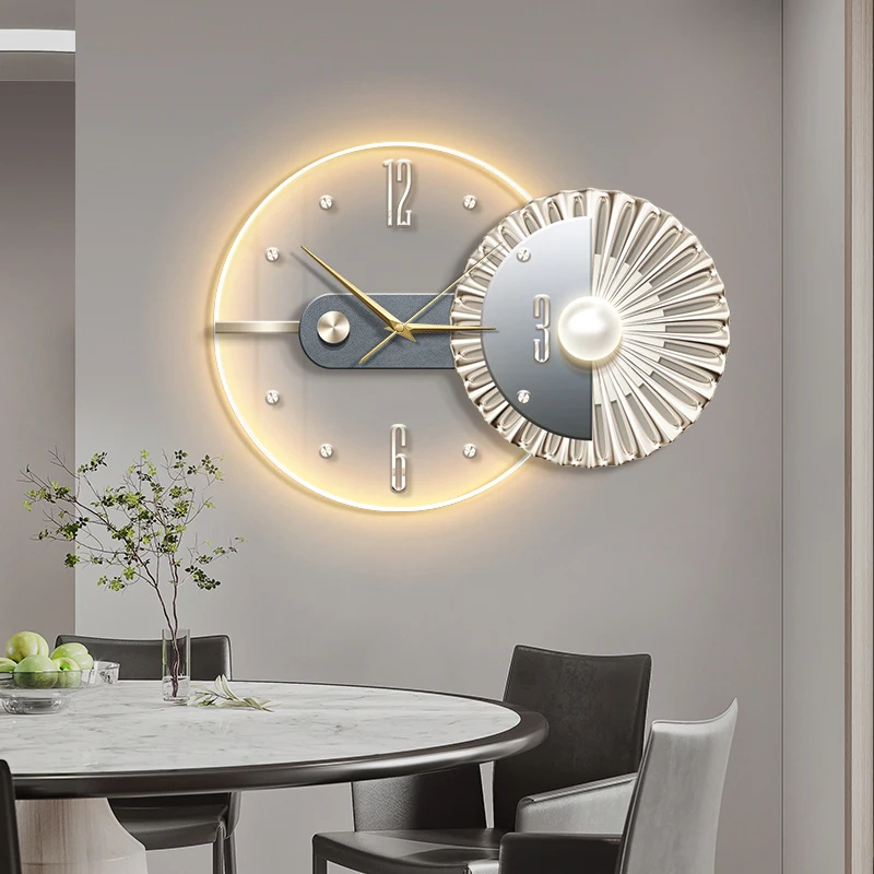 Design Interior Wall Clocks Luxury Quartz Nordic Living Room Art Mural ...
