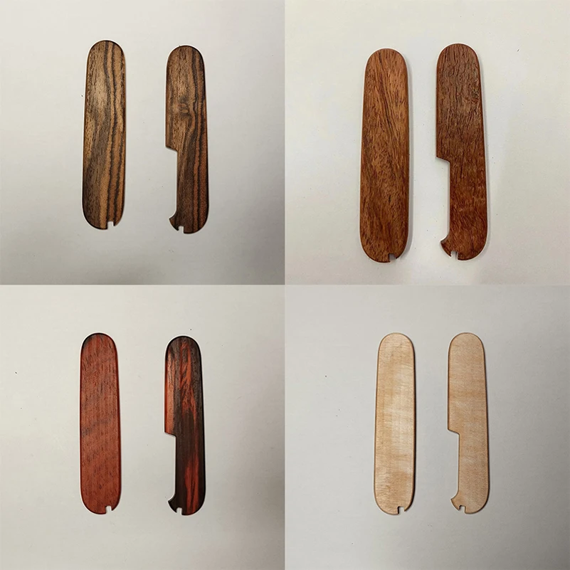 20-Pairs-lot-Custom-Natural-Wood-Grip-Handle-Scales-For-91mm-Victorinox ...