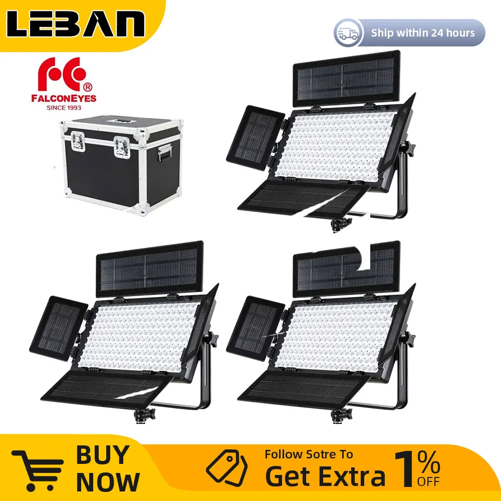 Falcon-Eyes-3pcs-LP-2005TD-LED-Video-Light-100W-200pcs-LEDs-Color ...