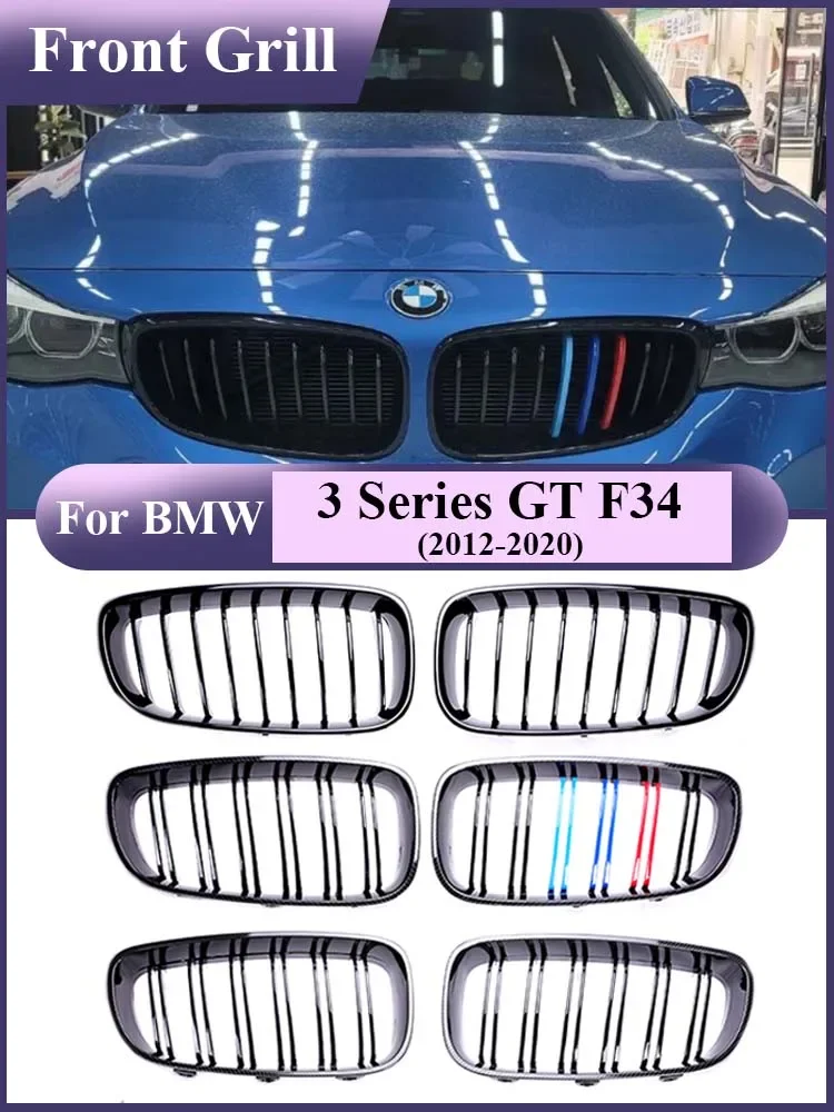 M-Color-Radiator-Grille-Mesh-for-BMW-3-Series-GT-F34-2013-2020-Carbon ...