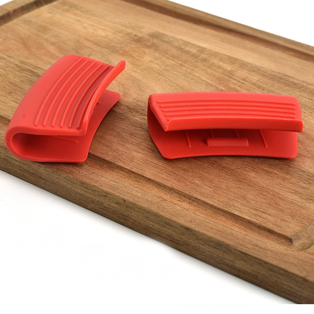 1pc Silicone Gloves Non Stick Heat Resistant Pot Clip Holder Hot Plate ...