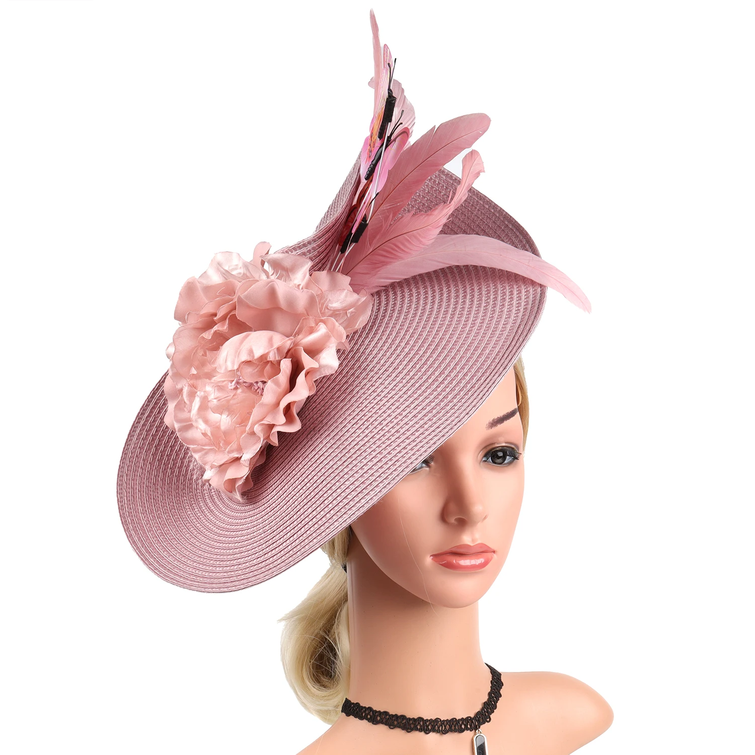 Top Hat Headwear Headband European And American Elegant Butterfly ...