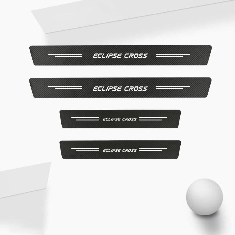 Car-Door-Sill-Protector-Stickers-4pcs-Leather-Carbon-For-Mitsubishi ...