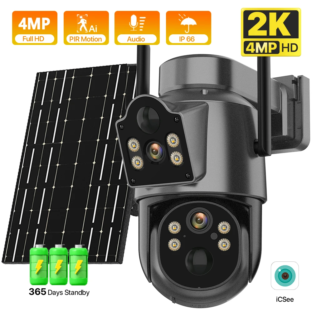 Solar-IP-Camera-WiFi-Outdoor-Dual-Lens-PTZ-Security-Camera-4MP-HD-Built ...