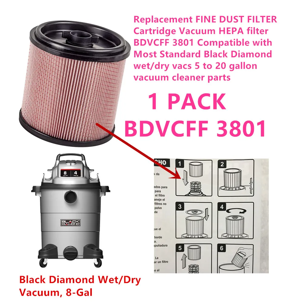 1pcs-BDVCFF-3801-Cartridge-Vacuum-HEPA-filter-Compatible-with-Black ...
