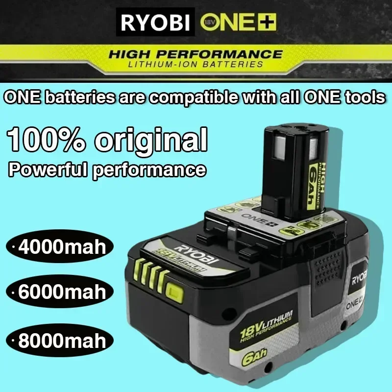 RYOBI-ONE-8-0Ah-high-performance-lithium-battery-18V-no-memory-effect ...