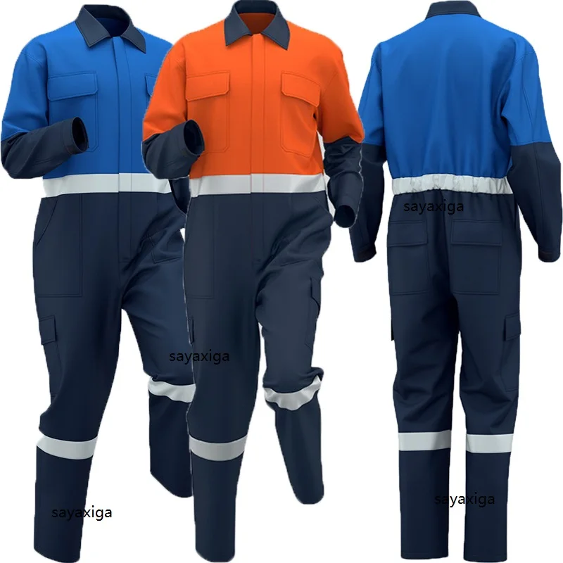 Men Work Overall Dust Proof Hi vis safety Coverall Two tone Uniform ...