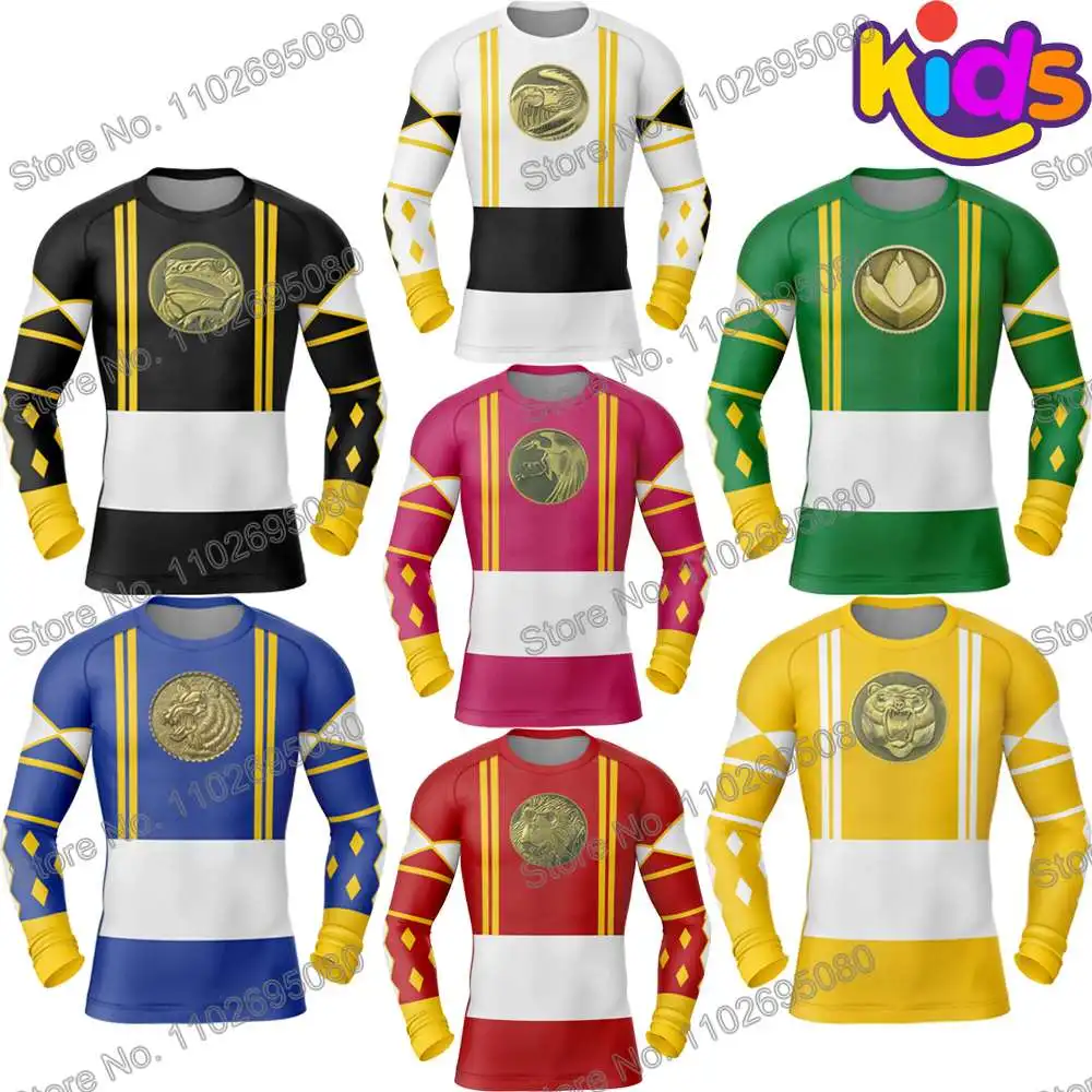 Kids-Super-Sentai-Rash-Guard-Surf-Clothing-BJJ-MMA-Boys-Diving-T-Shirt ...