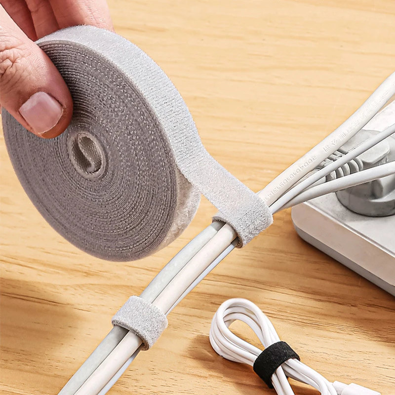 12mm 5m Data Cable Management Cable Tie Reusable Removable Multi ...