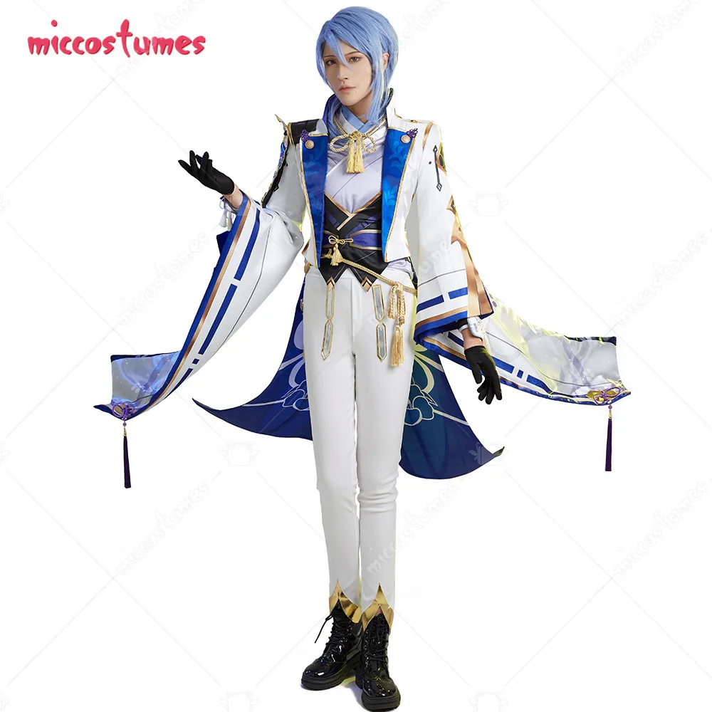 Women-Kamisato-Ayato-Cosplay-Costume-Long-Coat-and-Trousers-Set-with ...