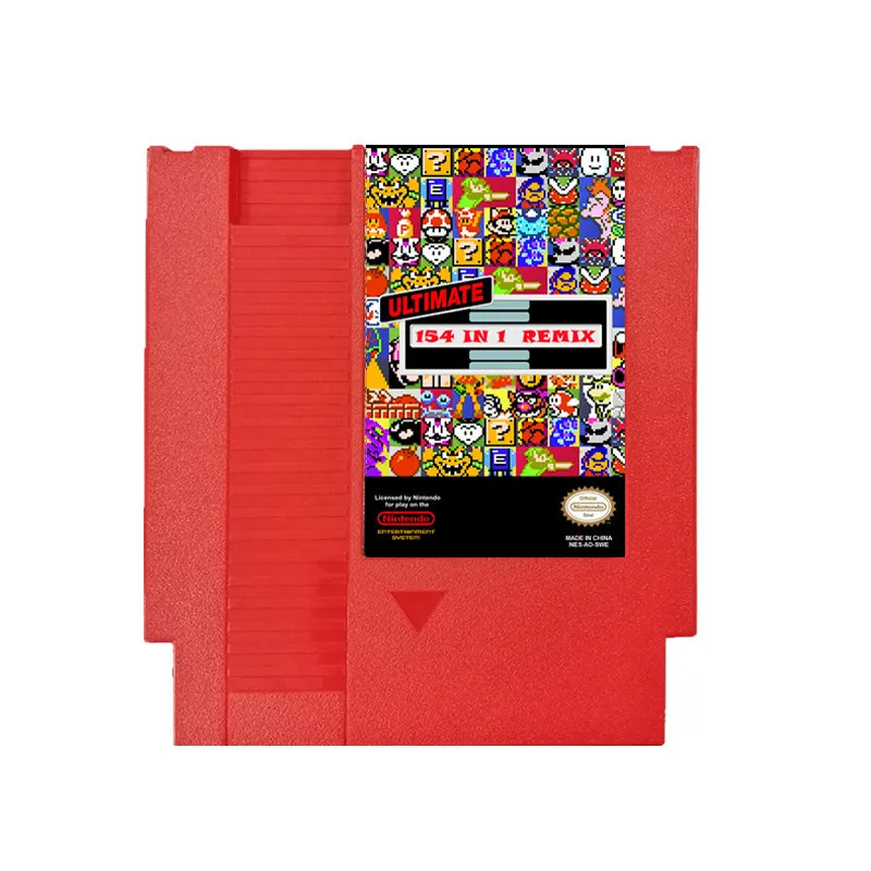 154-in-1-NES-Game-Cartridge-Red-Grey-72-Pins-Retro-Video-Game-Card-For ...