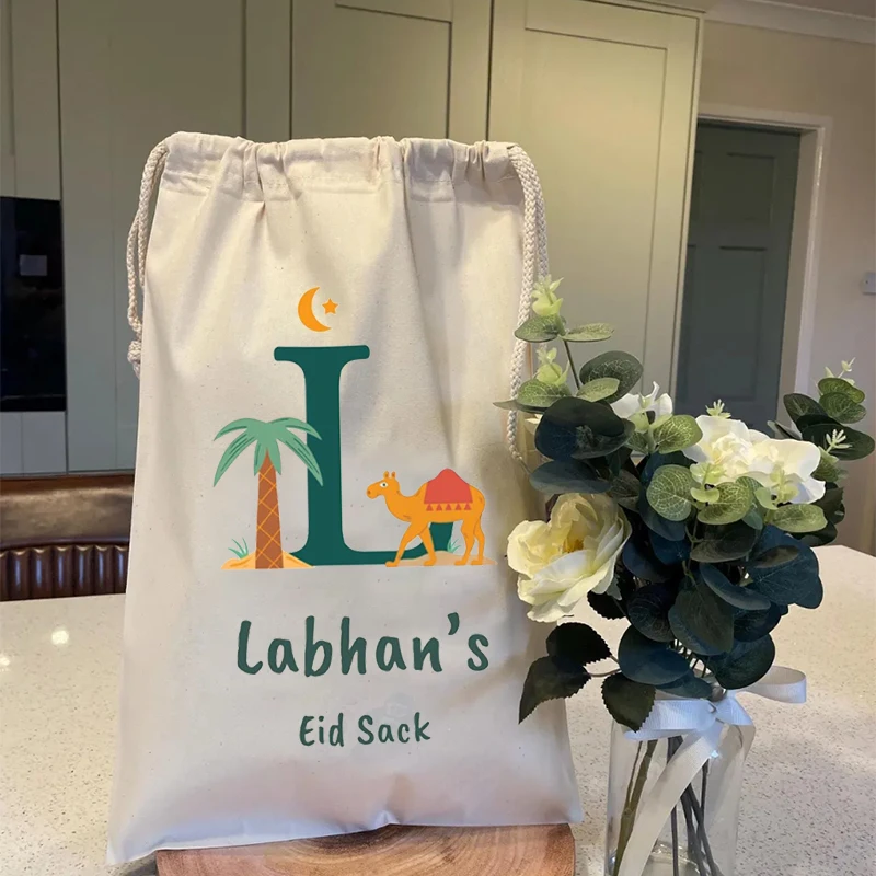 Personalised custom Mosque Camel Eid Sack Ramadan Mubarak Bag Muslim ...