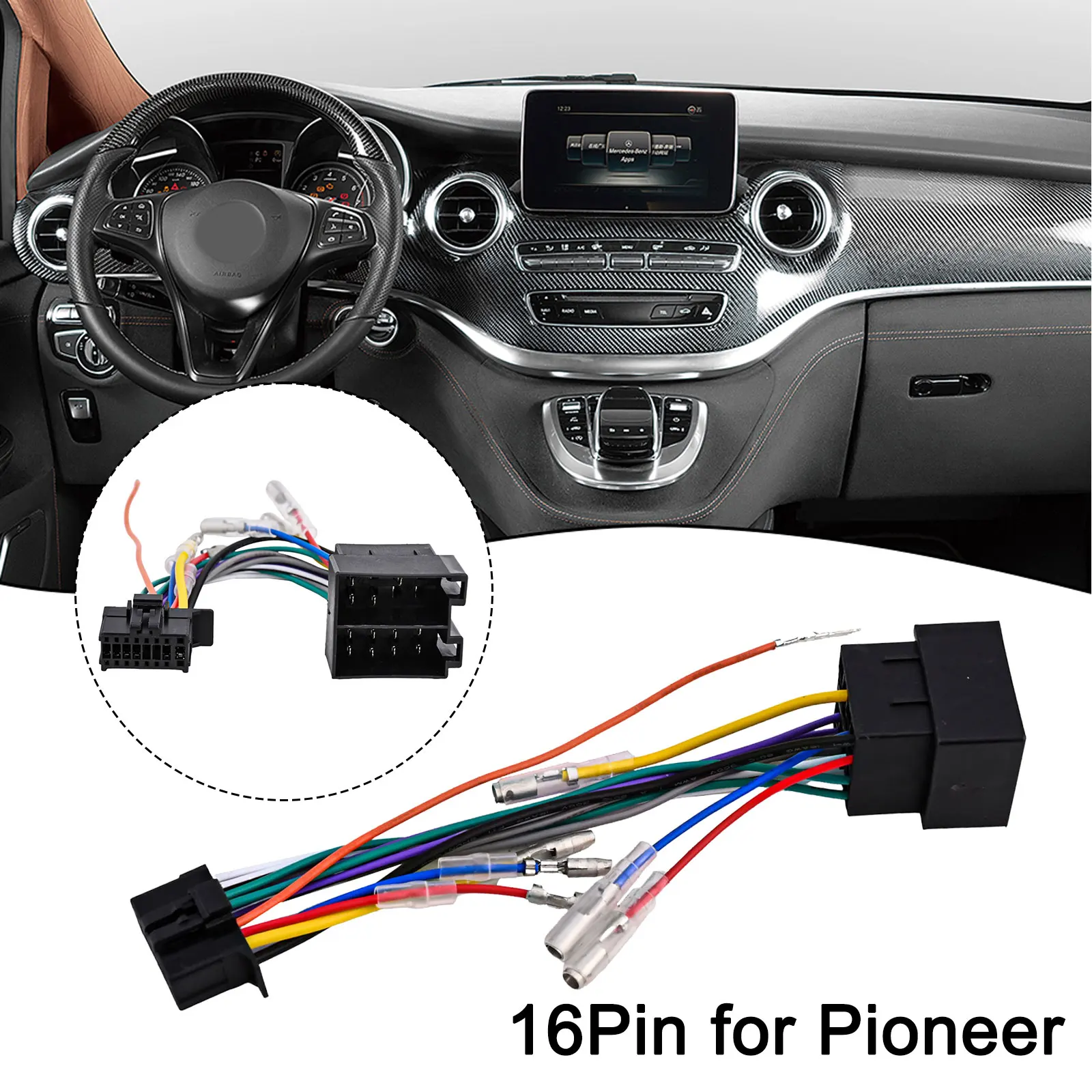 16 Pin Car Radio Wiring Harness Connector Adaptor Cable For Pioneer DEH ...