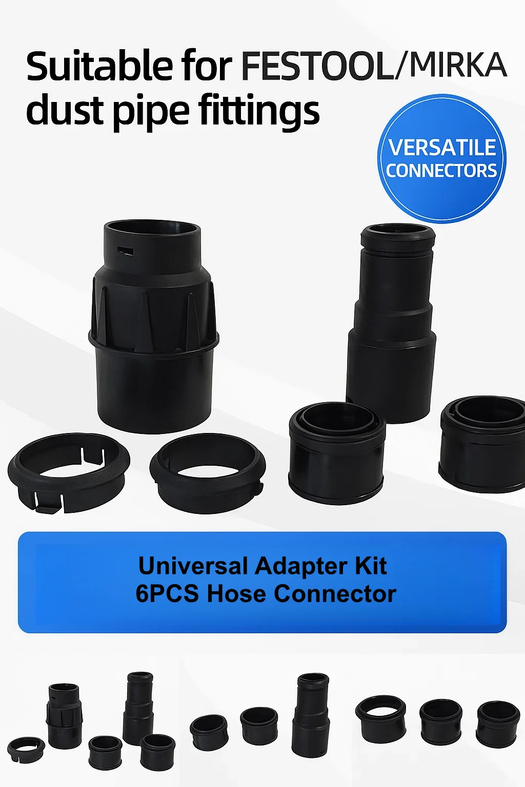 6 Pcs Vacuum Hose Adapter Set for Mirka Festool, Dust Extractor ...