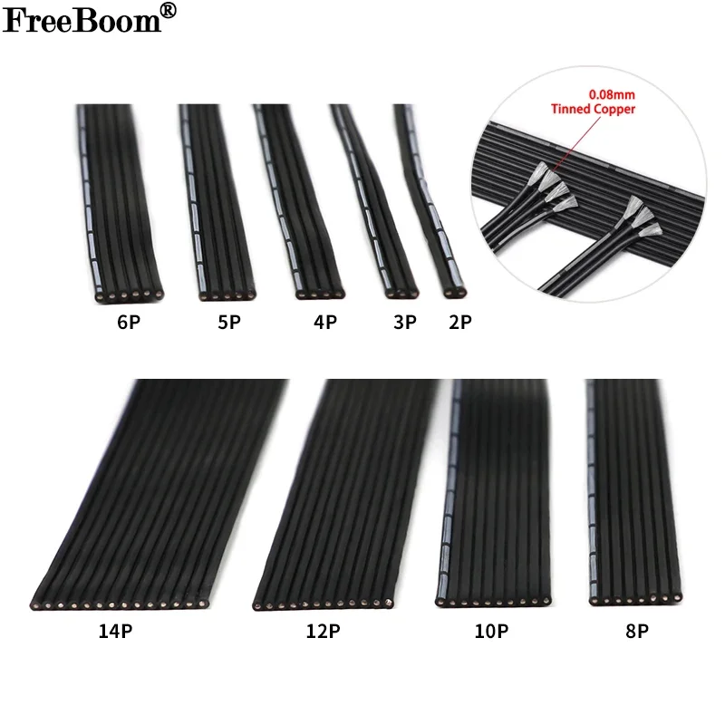 2-20m-Ultra-Soft-Silicone-Parallel-Wire-30-28-26-24-22-20AWGx2P-4P-6P ...