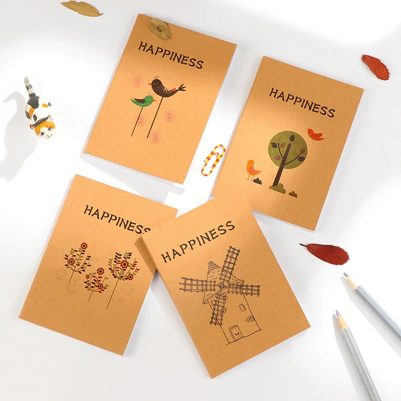 BZNVN-Mini-cuaderno-A6-papeler-a-creativa-de-Corea-del-Sur-Papel-kraft ...