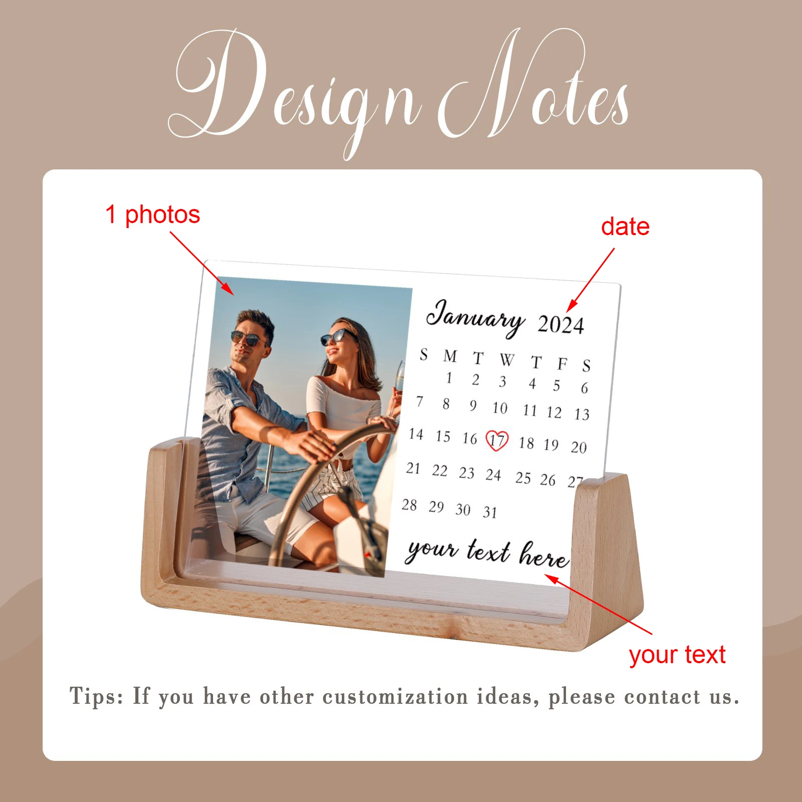 Custom Photo Calendar Frame | Gifts Flash