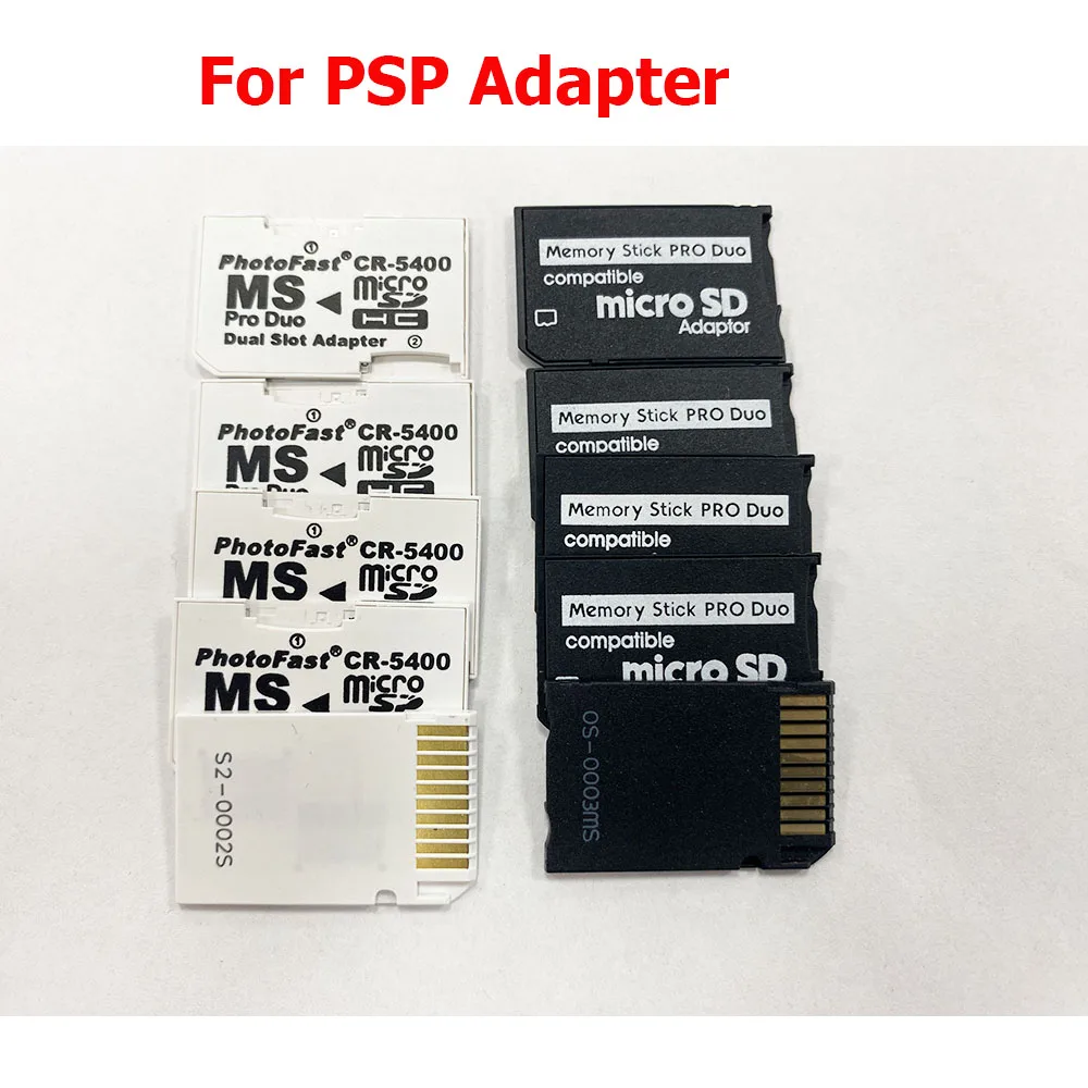 20/10PCS for PSP Card Adapter Single Dual Slot CR5400 Micro SD SDHC TF ...