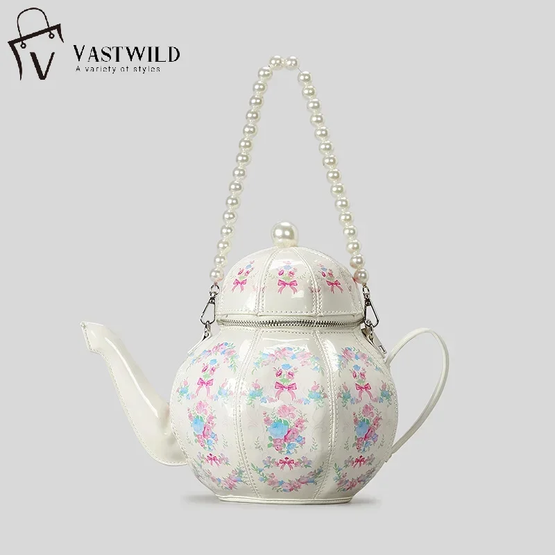 Novelty Tea Pot Shaped Women Handbag Tea Sociecty Shoulder Bag Girls ...
