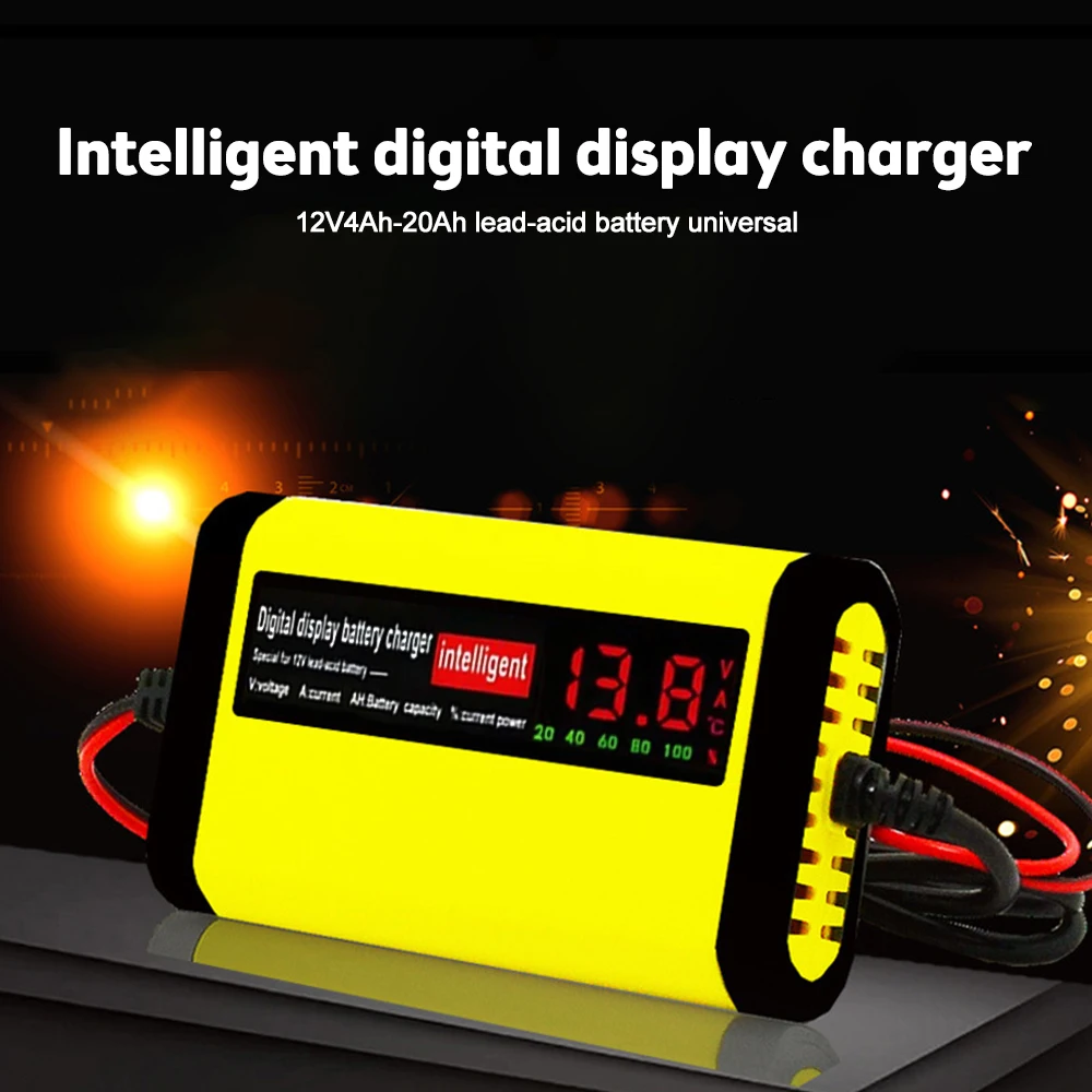 12V-2AH-20AH-Lead-acid-Battery-Charger-LED-Display-Intelligent-Car ...