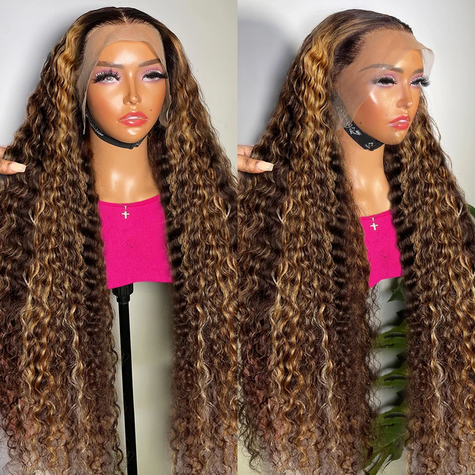 Luvin-Highlight-Wig-Human-Hair-13x4-Honey-Blonde-Water-Wave-Lace-Front ...