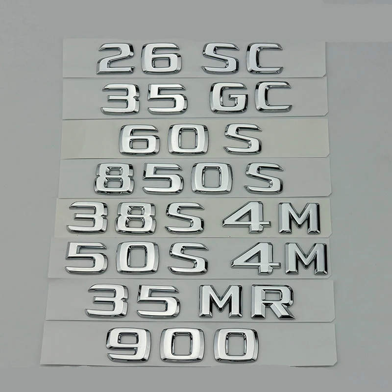 Car 3D ABS Trunk Letters Logo Badge Emblem Decals Sticker For Mercedes ...