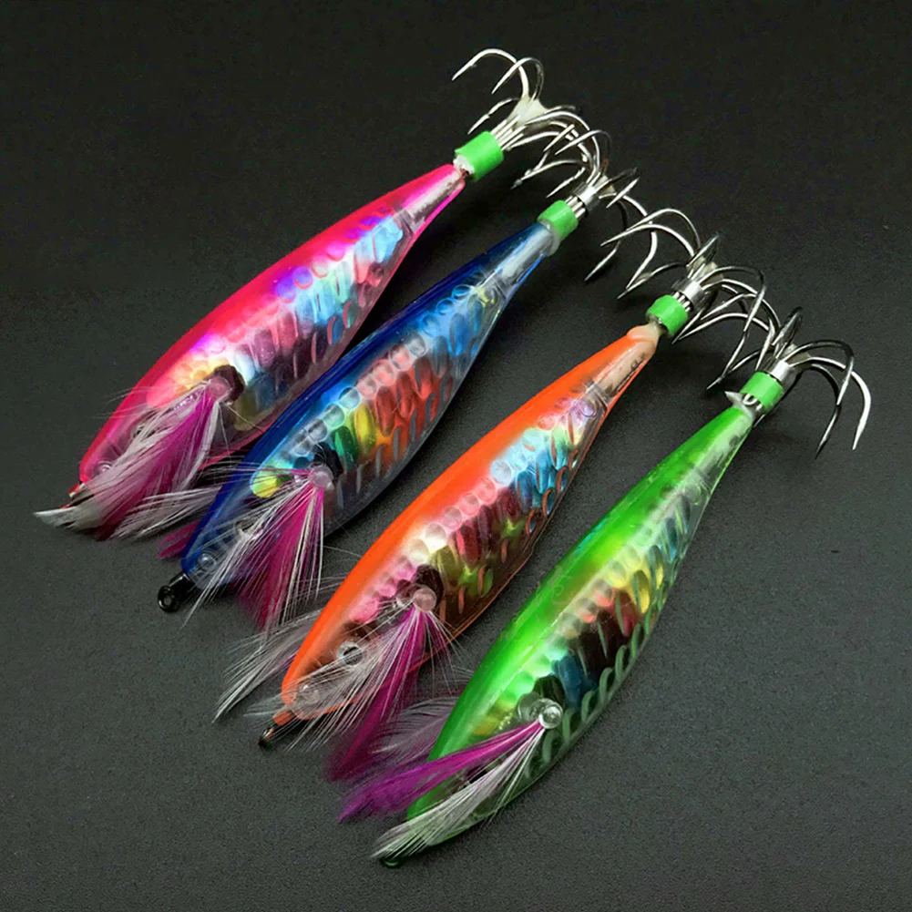 Cuttlefish Fishing Bait ABS Bionic Shrimp Jigging Baits with Hook ...