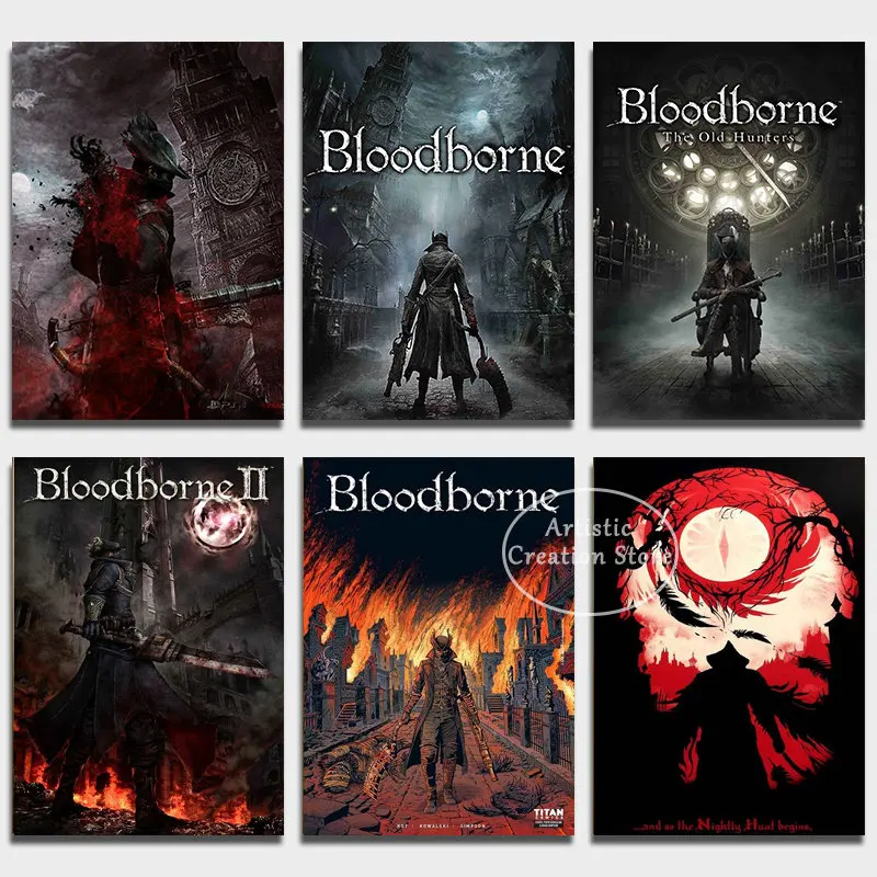 Bloodborne-Dark-Hunter-Video-Game-Poster-Prints-Canvas-Painting-for ...