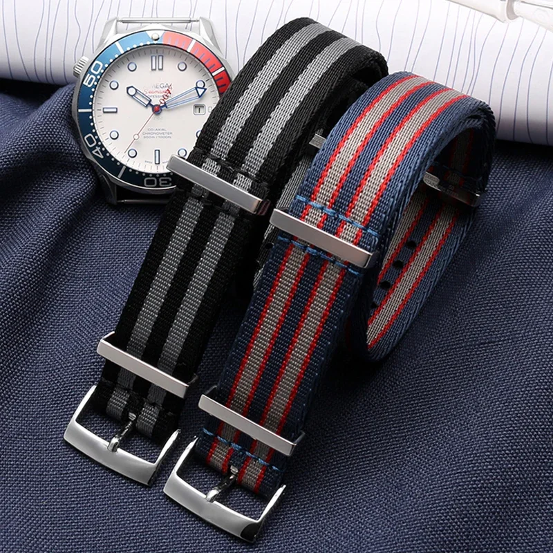 20mm NATO high quality nylon strap is suitable for Omega hippocam 300 ...