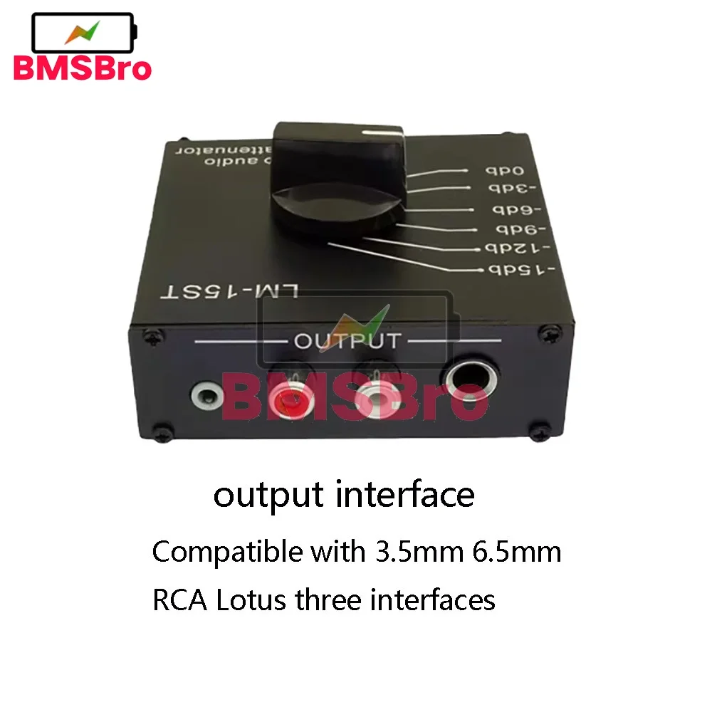 3.5mm 6.5mm RCA Stereo Audio Passive Attenuator 0db -3db -6db -9db ...