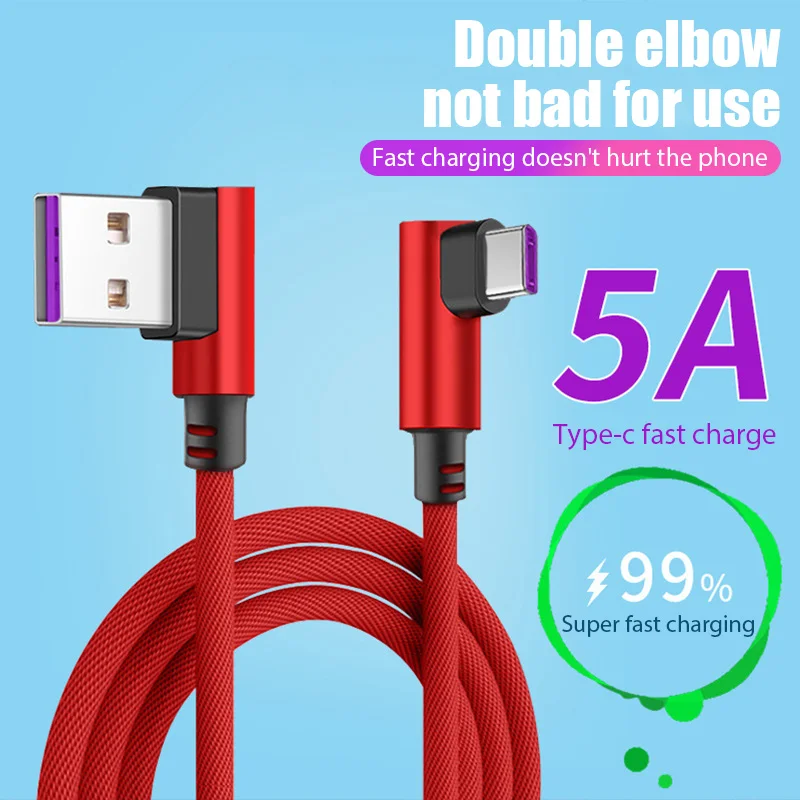 Fast Charging Cable Type C 90 Degrees | Micro Usb Mobile Phone Charging ...
