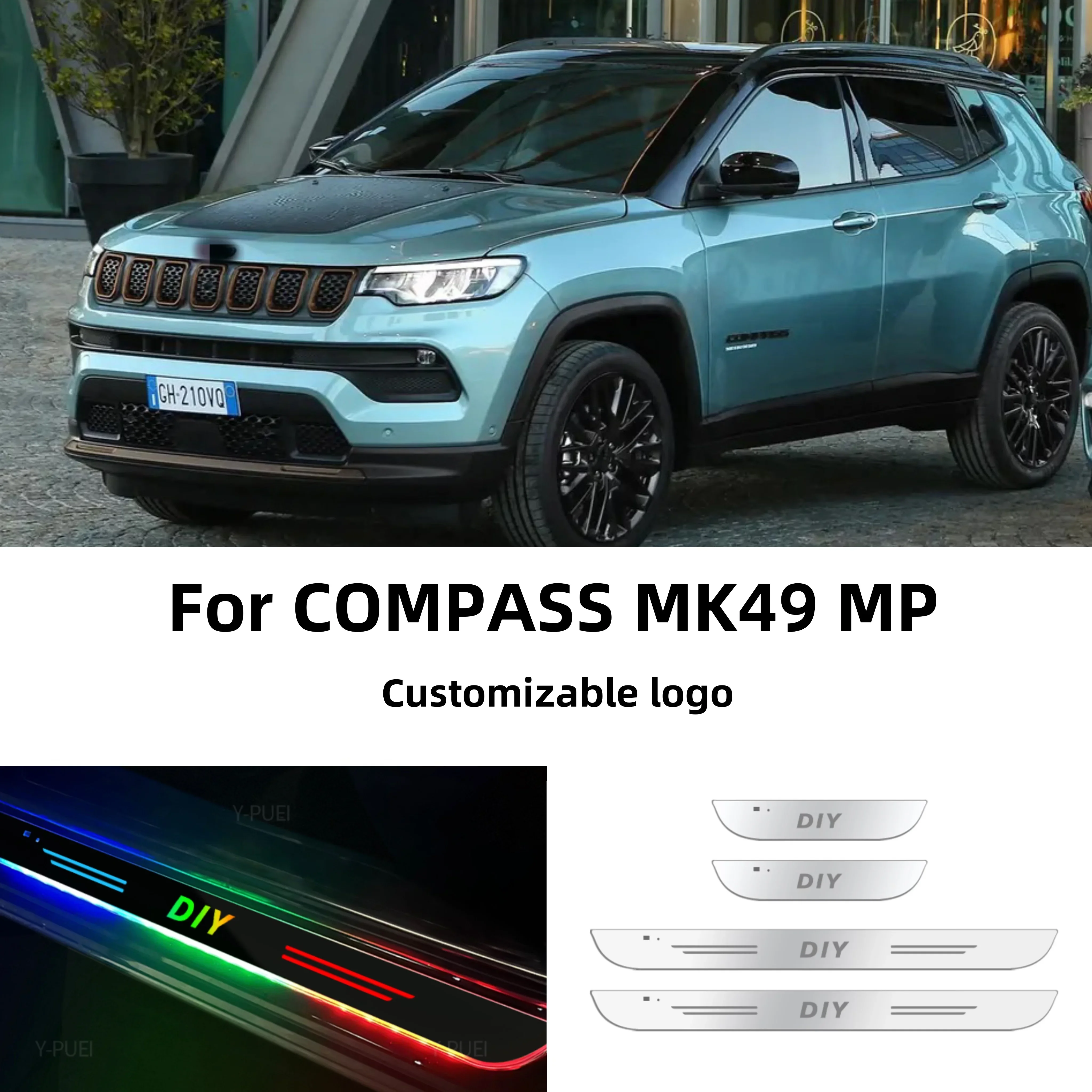 For-Jeep-Compass-MK49-MP-2006-2023-2020-2021-Car-Door-Sill-Light ...