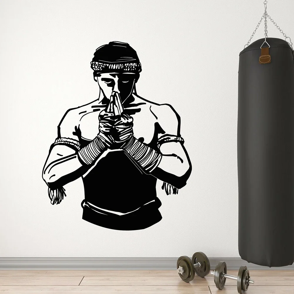 Vinyl Wall Decal Fighter MMA Oriental Fighting Sports Gym Wall Stickers ...