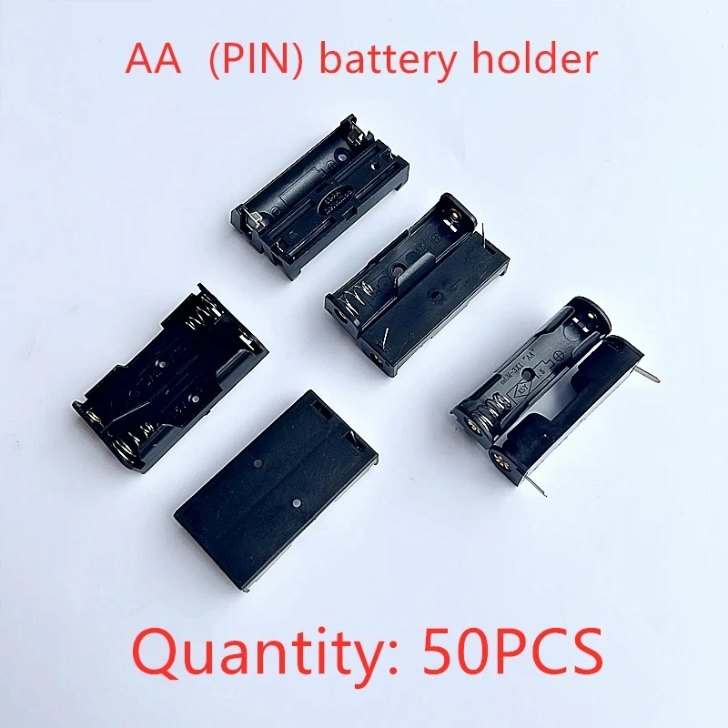 50Pcs-1-2-slot-AA-battery-box-SMD-SMT-battery-holder-with-PCB-pins-DIY ...