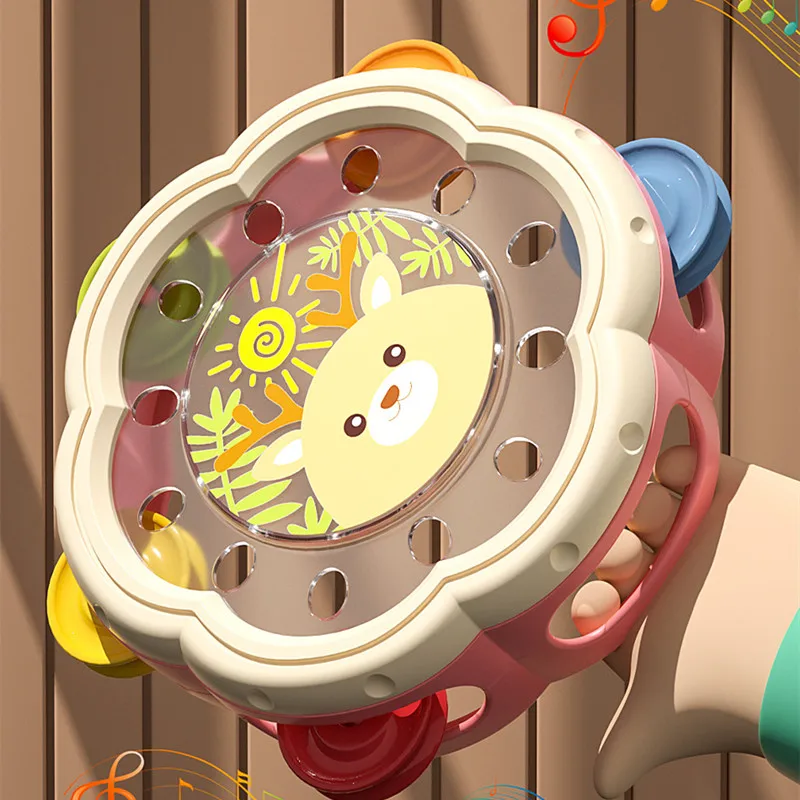 Baby Musical Instruments Toy Montessori Hand Drum Shake Rattle Music ...
