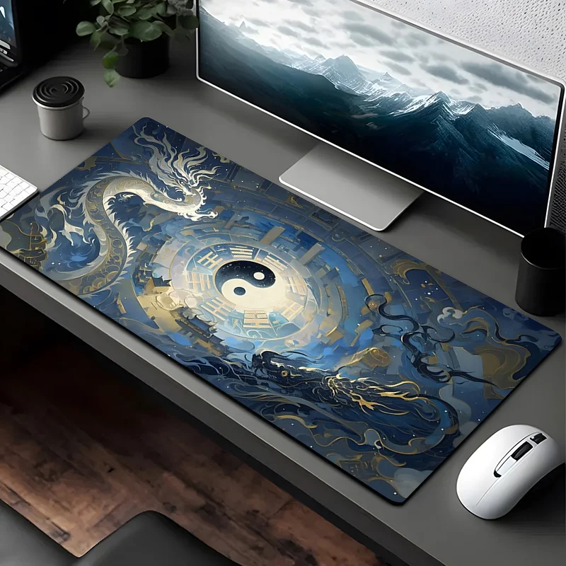 Tianlong Yin and Yang Design Mouse Pad Large Rubber Anti-slip Desk ...