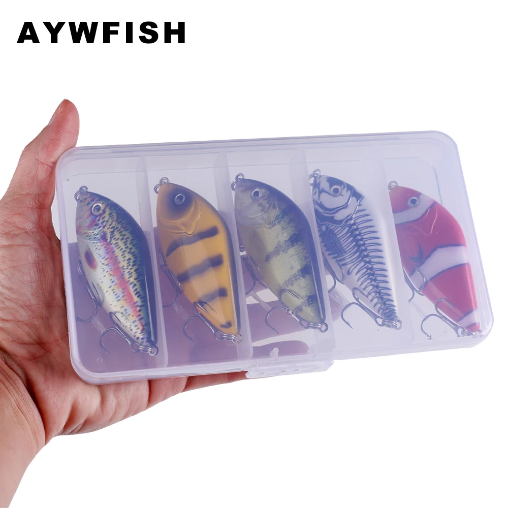AYWFISH 5PCS / BOX 7CM 14.5G Sinking Lipless Crank Baits Kit Slide ...
