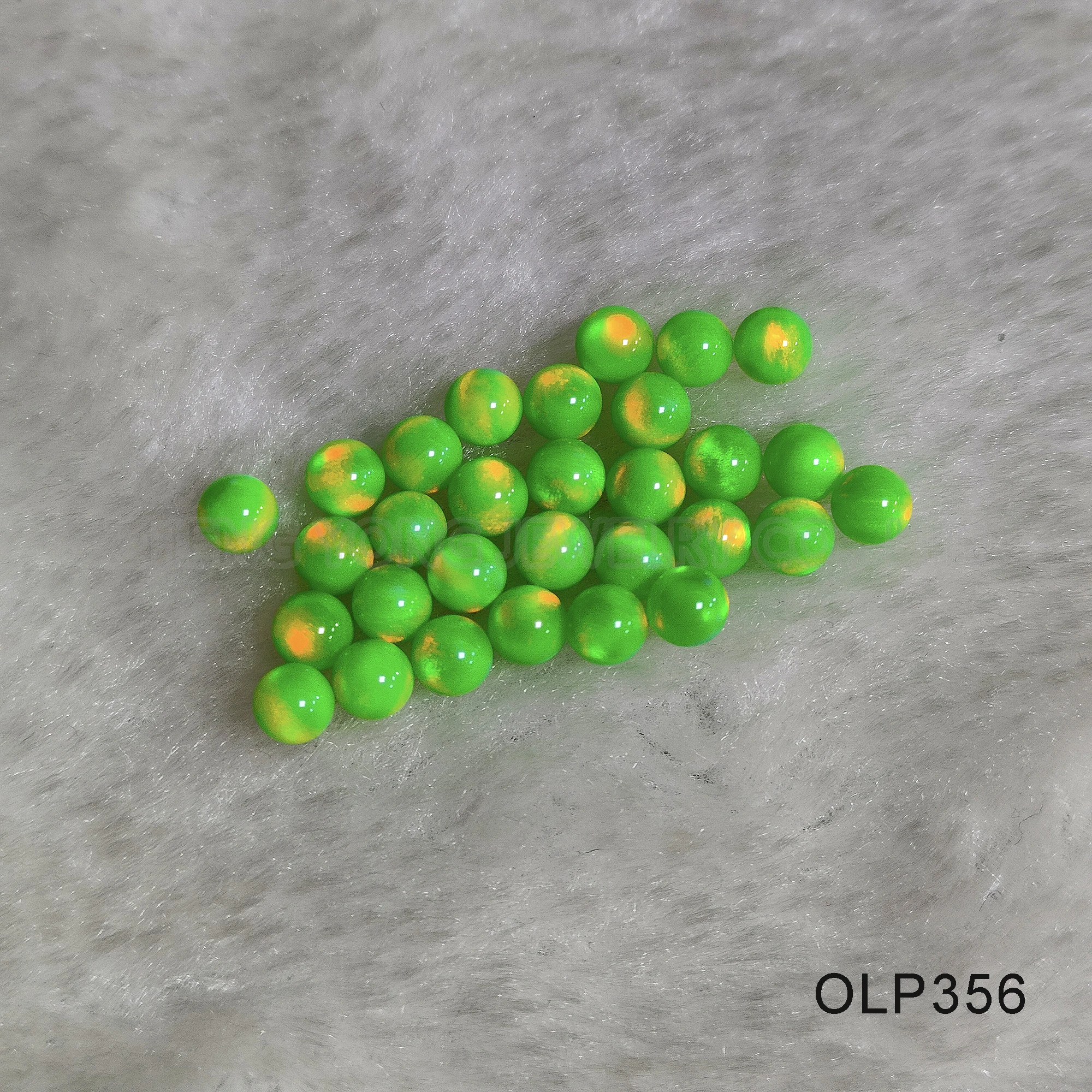 20pcs 50pcs Nebula Opal Beads for Jewelry Making Lab Grown Opal Green ...
