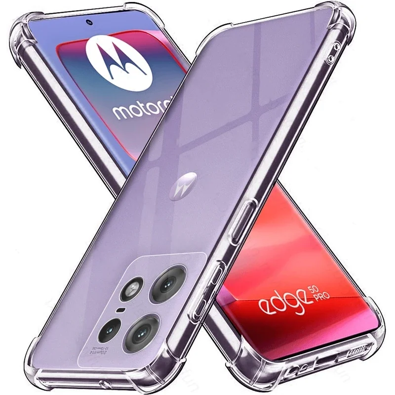 For-Motorola-Edge-50-Pro-5G-Case-Clear-Airbags-TPU-Soft-Cover-Edge50pro ...