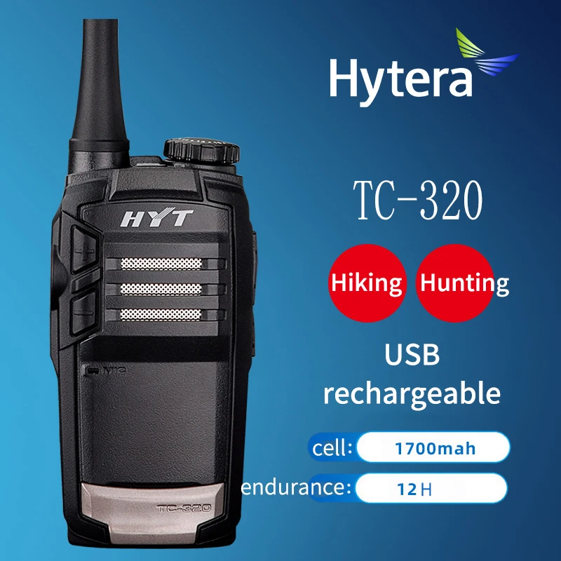 Hytera-walkie-talkie-TC-320-Two-Way-Radio-Long-Range-Rechargeable-Handsfree-Walkie-Talkie-for ...