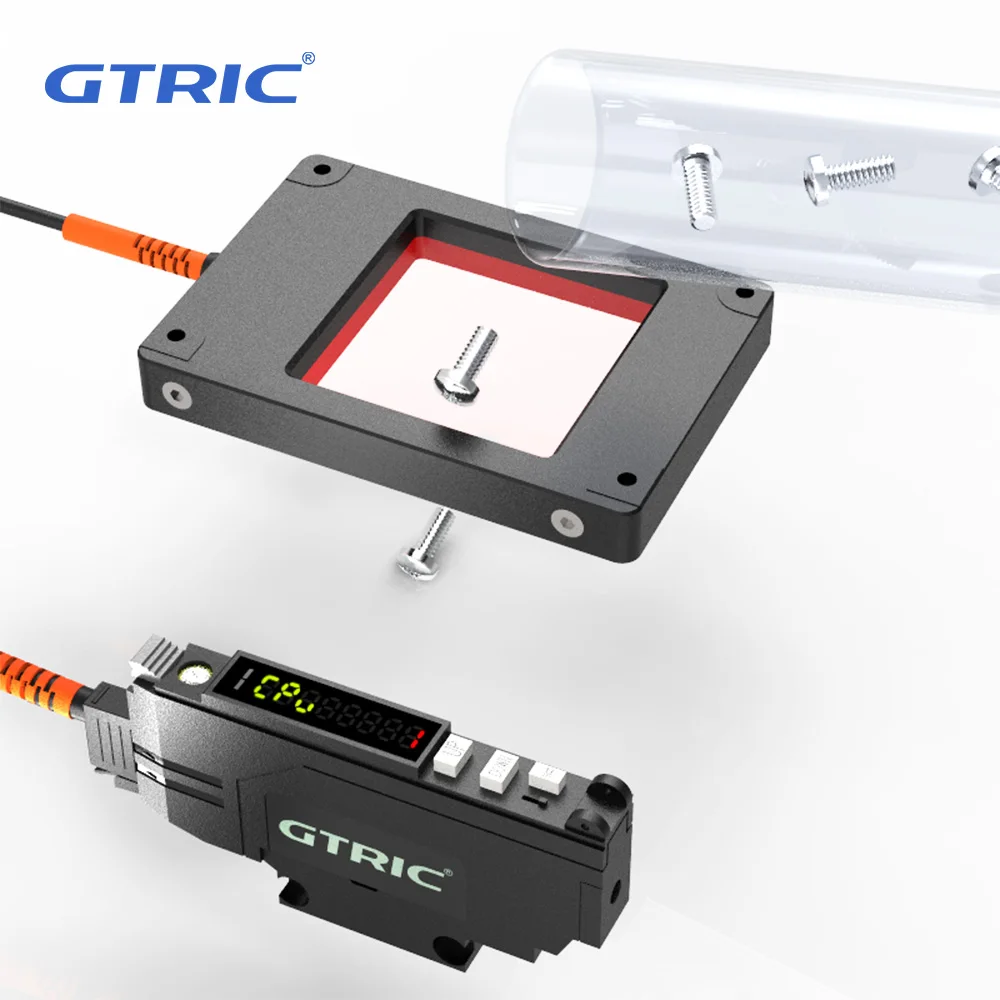 GTRIC Fiber Optic Sensor Window Type 12-24V DC 20*20mm 50*50mm 120 ...