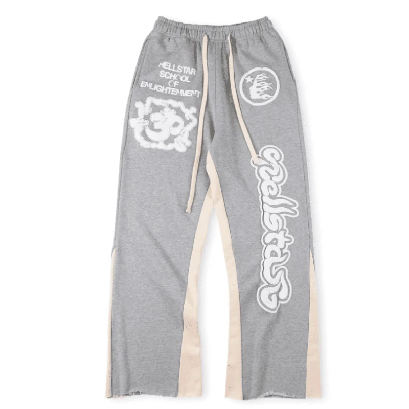 Hellstar Logo Print Hoodie ins Men Woman1:1 Striped Sweatpants Pants ...