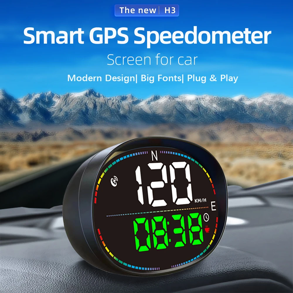 GPS-HUD-Speedometer-Digital-Clock-Odometer-Car-Over-Speed-Security ...