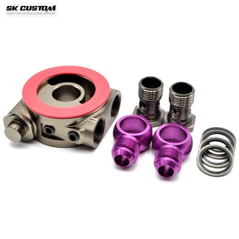 Oil-Radiator-Adapter-Car-Universal-Filter-Modification-Oil-Cooling-Kit ...