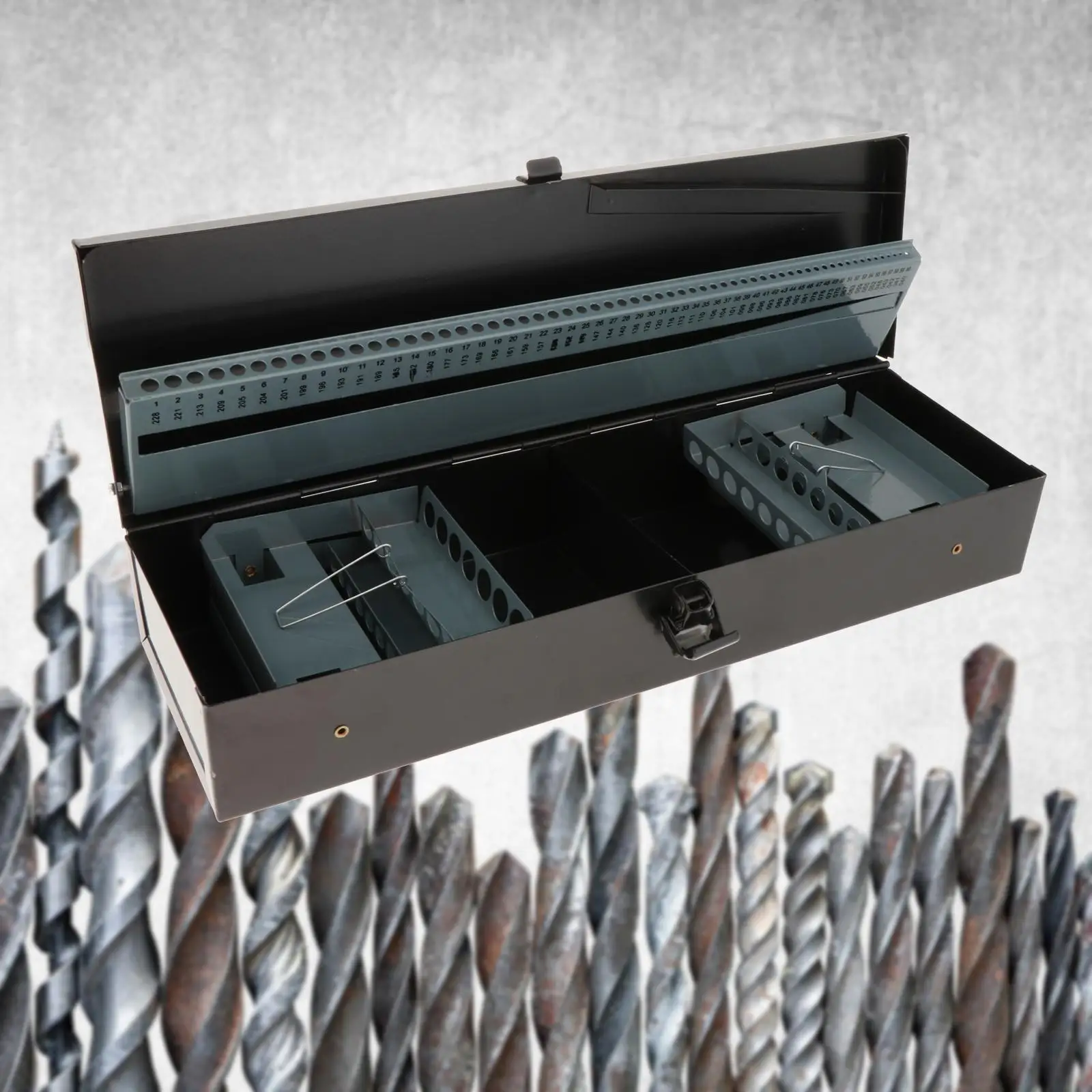 Drill-Bit-Index-Case-Organizer-Empty-Workshop-Equipment-Tool-Box-Jobber-Length-Drill-Bit-Holder ...