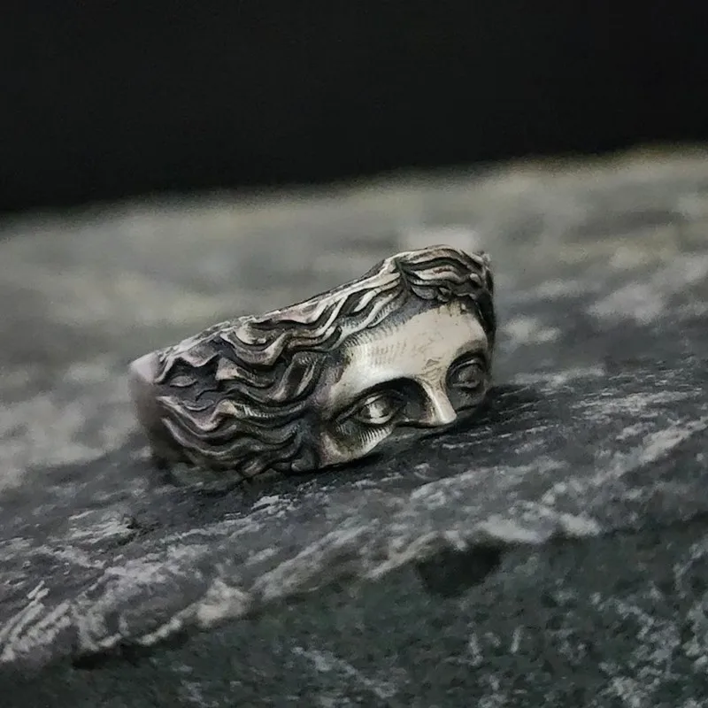 Retro-Half-Face-Venus-Ring-For-Men-Women-Greek-Mythology-Vintage-Punk ...